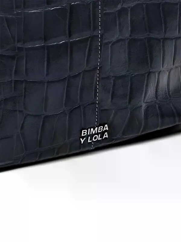 Bimba Y Lola Embossed Leather Tote Bag
