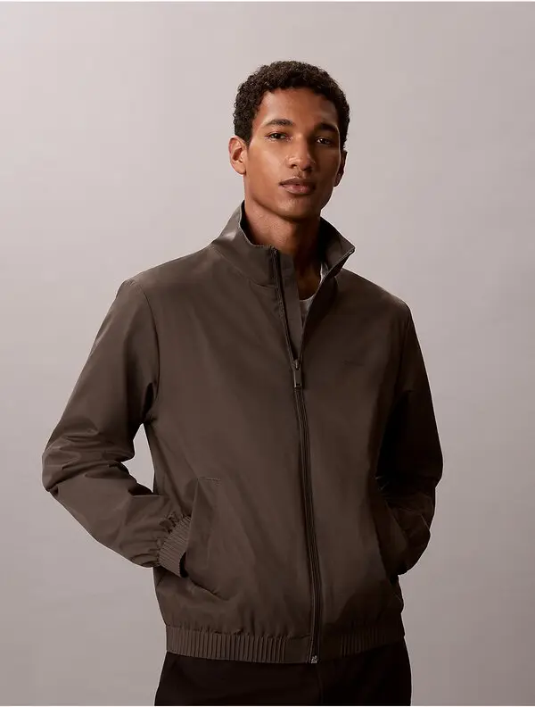 Calvin Klein Matte Windbreaker Jacket - Beluga