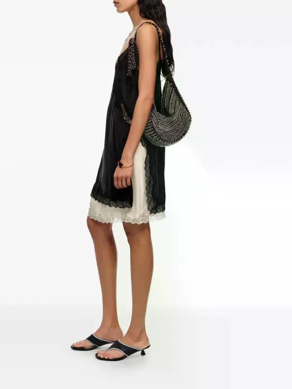 Bimba Y Lola Beaded Zip Shoulder Bag