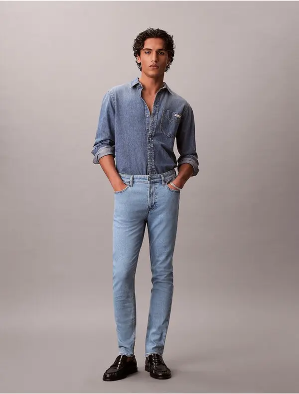 Calvin Klein Slim Tapered Jeans - Adam Light Stone