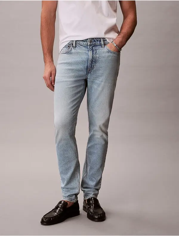 Calvin Klein Slim Tapered Jeans - Marbled Beacon