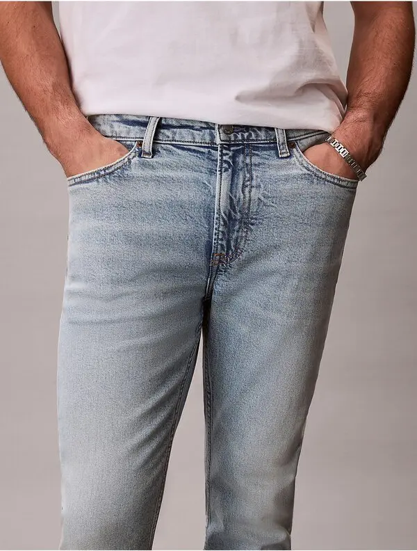 Calvin Klein Slim Tapered Jeans - Marbled Beacon