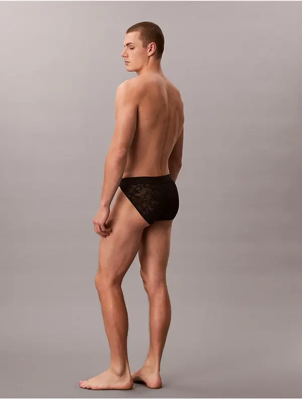 Calvin Klein Microfiber Lace Sport Brief - Black