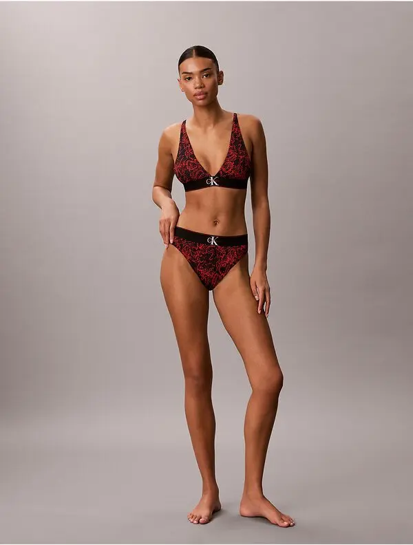 Calvin Klein Graphic Monogram High Waist Bikini - Python+black