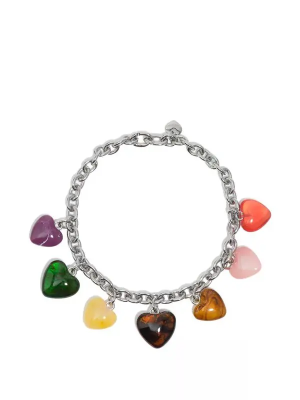 Bimba Y Lola Heart Charm Chain Necklace - Silver