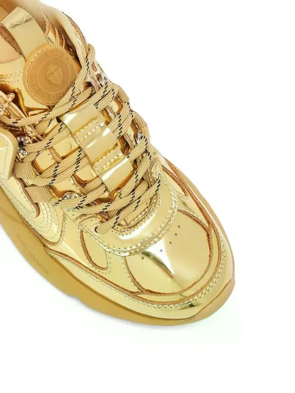 Kurt Geiger Metallic Laced Kurt Runner Sneakers - Gold