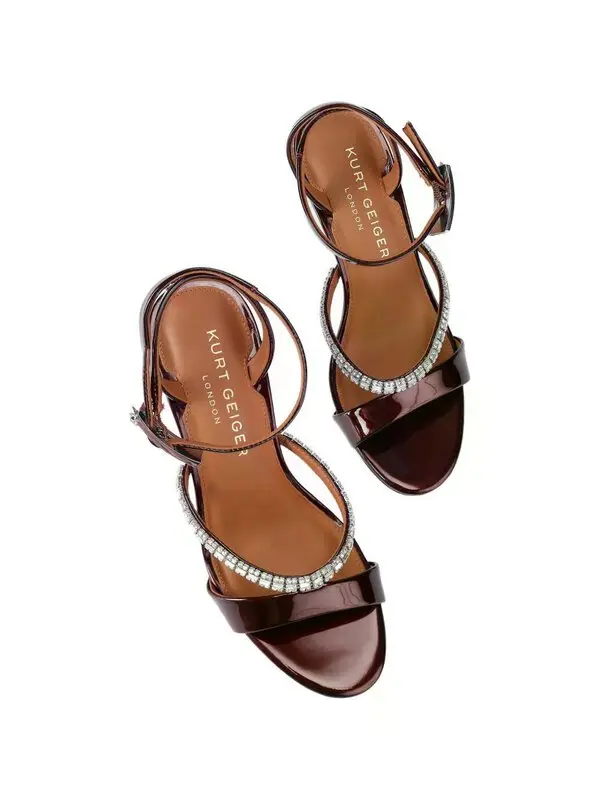 Kurt Geiger Crystal-embellished Stiletto Sandals - Red