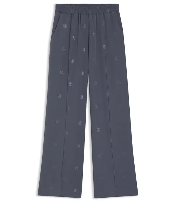Hugo Relaxed-fit Trousers With Logo Detail
