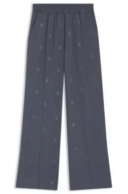 Hugo Relaxed-fit Trousers With Logo Detail