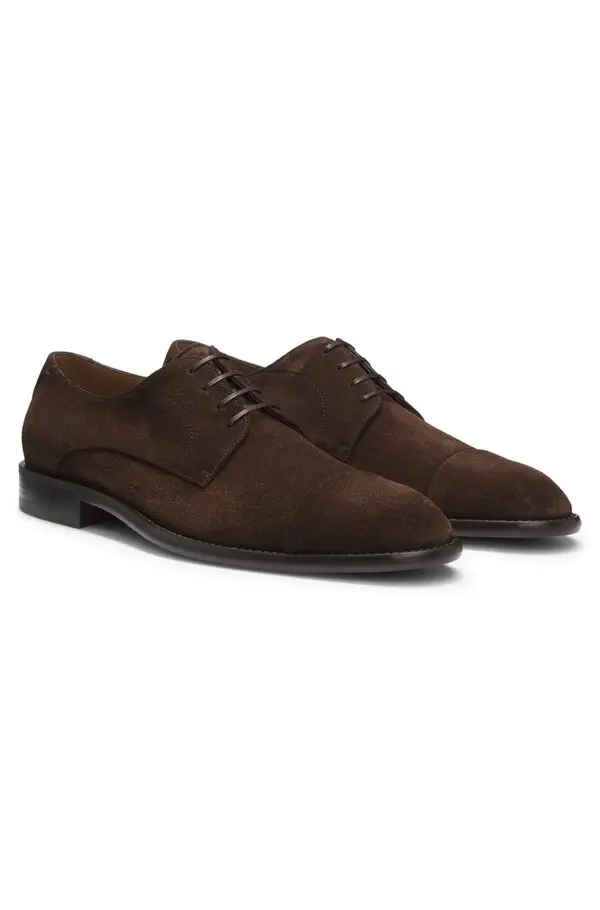 BOSS Suede Cap-toe Derby Shoes