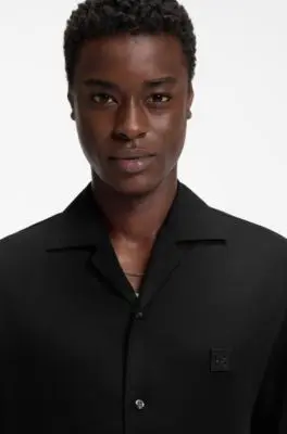 Hugo Oversize-fit Shirt With Stacked Logo