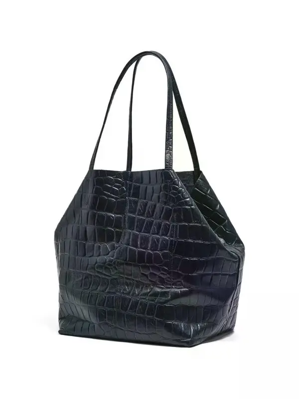 Bimba Y Lola Large Croc-embossed Tote Bag