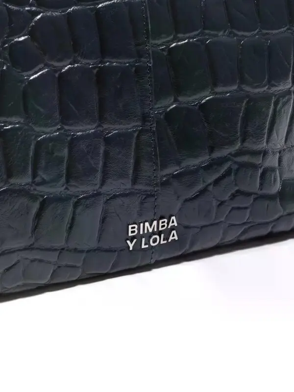 Bimba Y Lola Large Croc-embossed Tote Bag