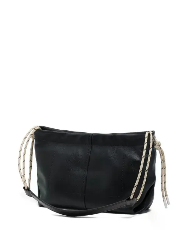 Bimba Y Lola Embossed Logo Leather Shoulder Bag - Black