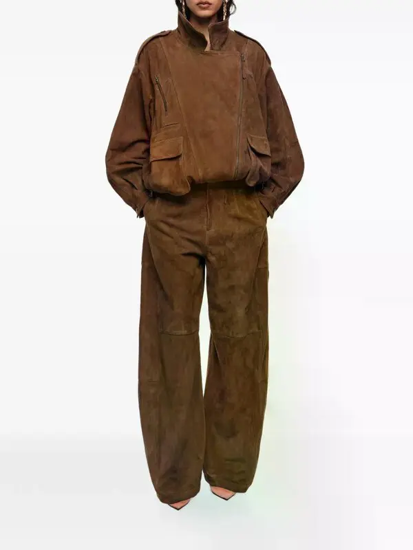 Bimba Y Lola Suede Wide Leg Pants