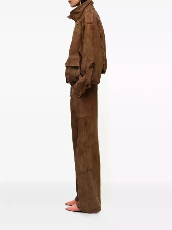 Bimba Y Lola Suede Wide Leg Pants