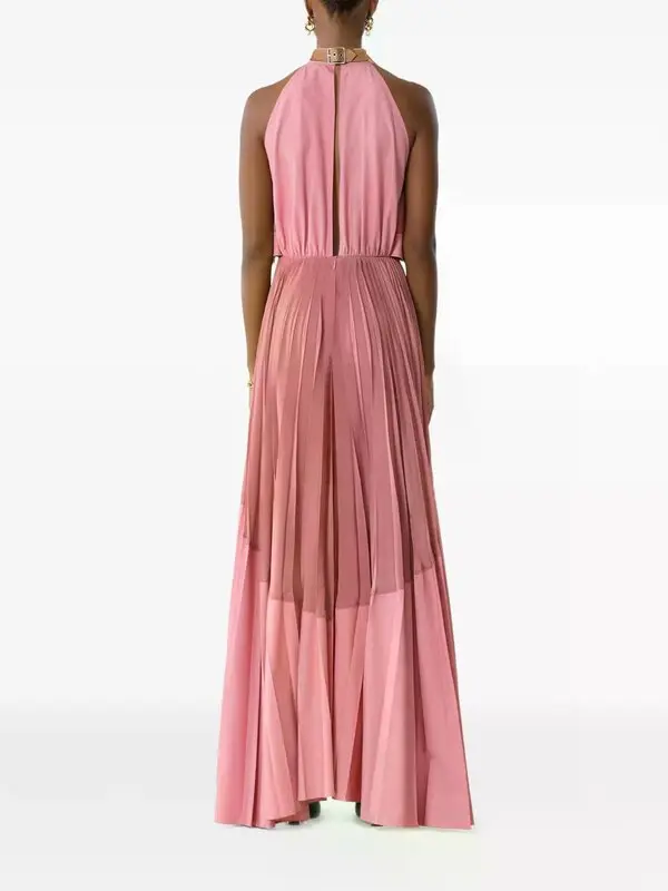 LANVIN Pleated Halterneck Maxi Dress