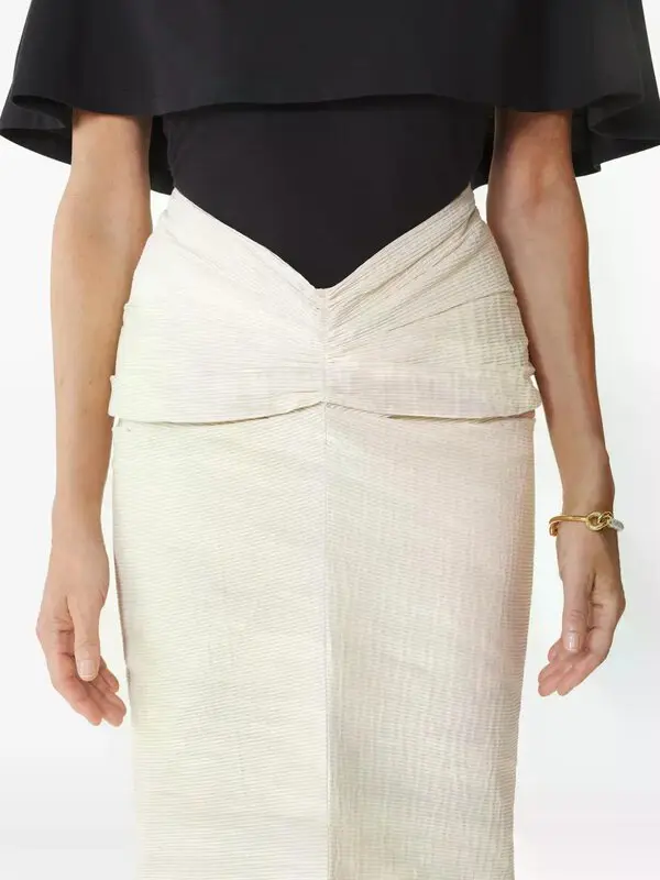 LANVIN Ruched-detail Midi Skirt