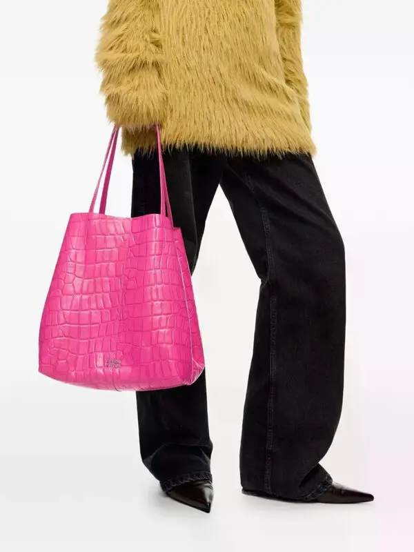 Bimba Y Lola Embossed Leather Tote Bag