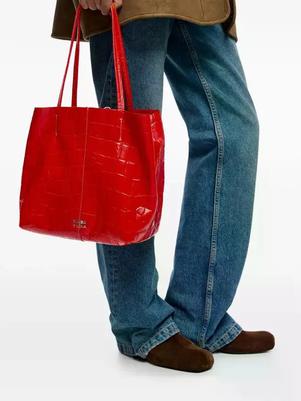 Bimba Y Lola Textured Leather Tote Bag