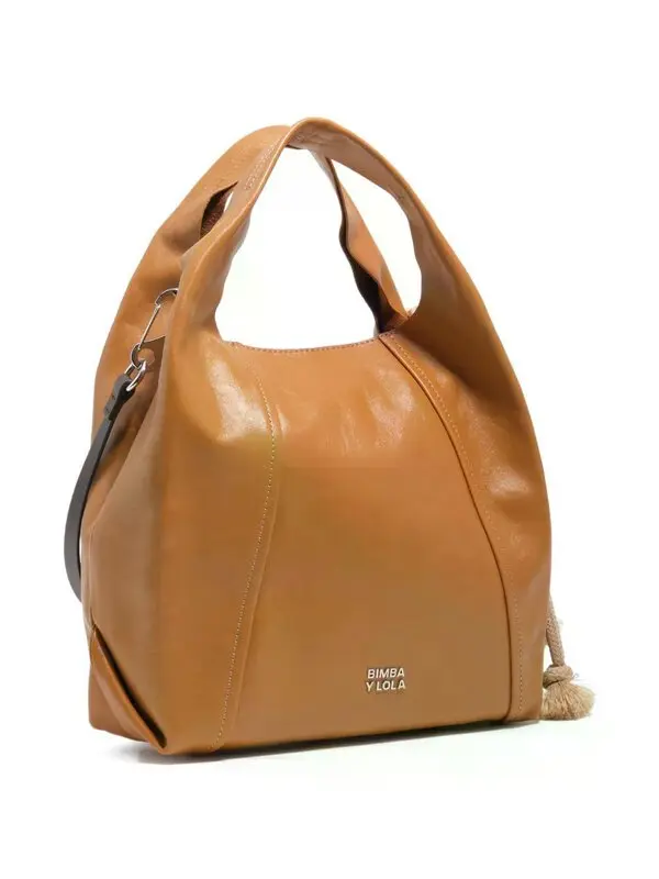 Bimba Y Lola Logo-plaque Tote Bag - Brown
