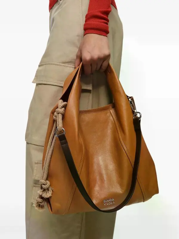 Bimba Y Lola Logo-plaque Tote Bag - Brown
