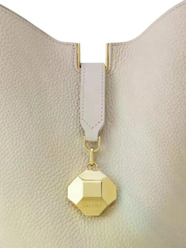 LANVIN Pendant Shoulder Bucket Bag - Neutrals