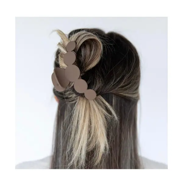 HEADBANDS OF HOPE Matte Dot Claw Clip - Brown