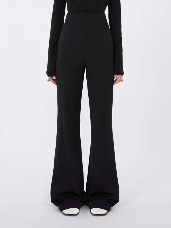 Max Mara Flared Trousers In Stretch Jersey