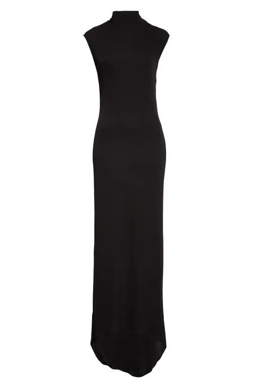 TOM FORD Mock Neck Sleeveless Jersey Gown - Black