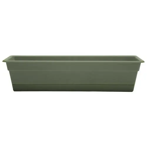BLOEM 24" Dura Cotta Window Box Planter - Green