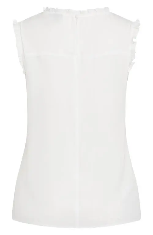 City Chic Sleeveless Ruffle-trimmed Top