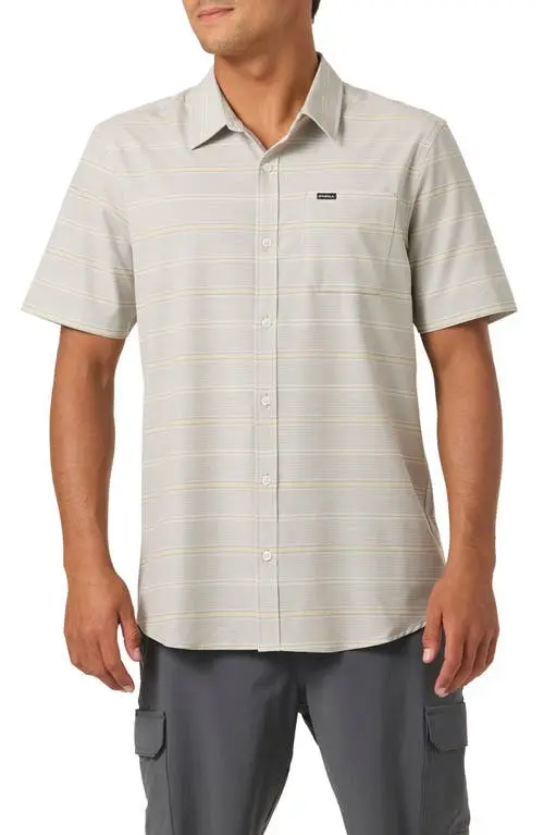 O'Neill Relaxed Fit Short Sleeve Performance Slub Button-up Shirt - Light Khaki