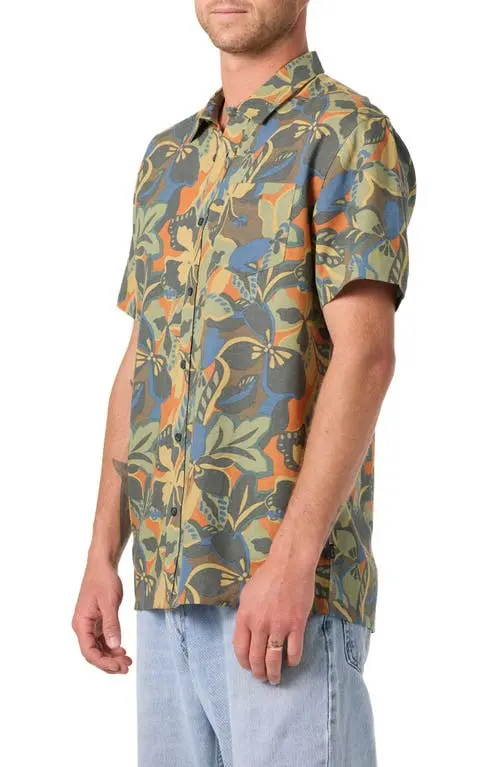 O'Neill Standard Fit Og Floral Print Short Sleeve Button-up Shirt