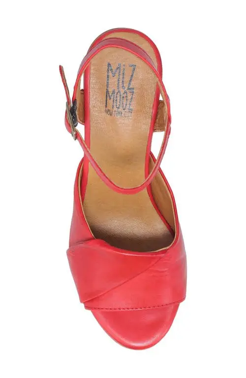 Miz Mooz Attie Ankle Strap Sandal - Scarlet