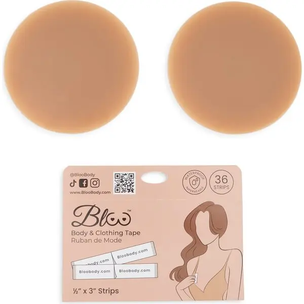 BLOO Everyday Confidence Waterproof Silicone Nipple Covers & Fashion Tape Kit - Medium-dark
