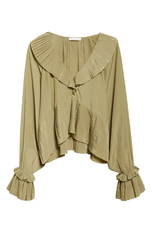 Ramy Brook Jacklyn Ruffle Top - Safari