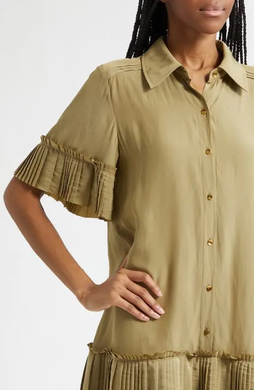 Ramy Brook Tabitha Short Sleeve Shirt Dress