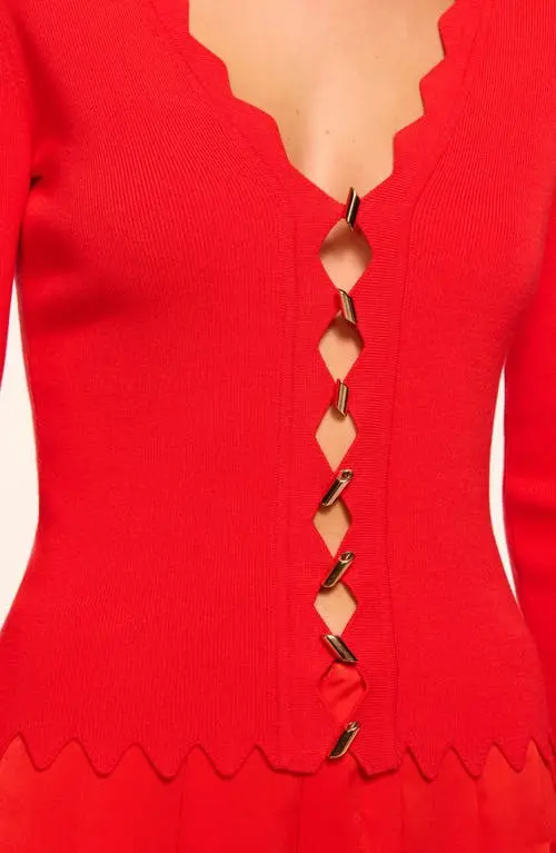 Ramy Brook Scalloped Edge Cardigan