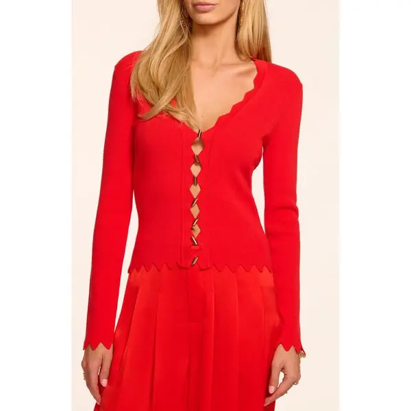 Ramy Brook Scalloped Edge Cardigan