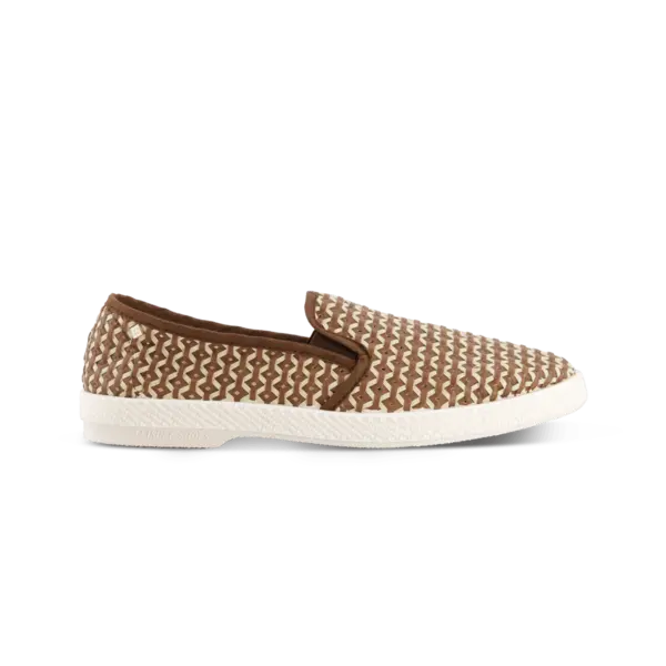 Rivieras Classic Woven Leatherette Slip-on Loafer - Brown
