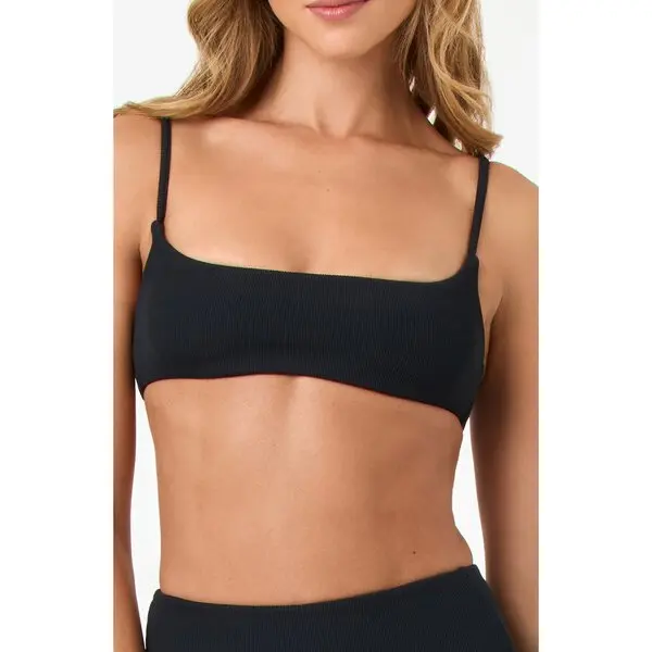 L*Space Presley Rib Bikini Top - Black