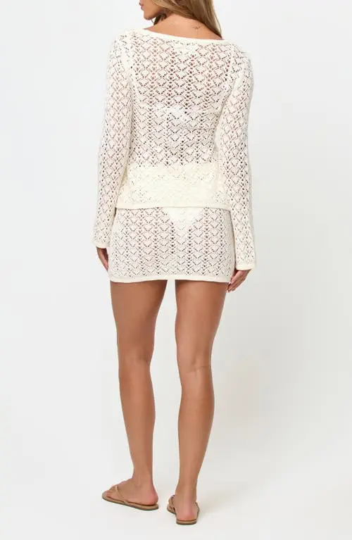 L*Space Nova Sheer Cotton Cover-up Skirt