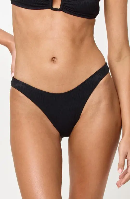 L*Space Donnie Bikini Bottom - Black Shellpress