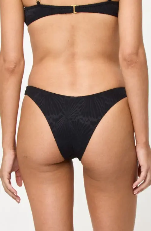 L*Space Donnie Bikini Bottom - Black Shellpress
