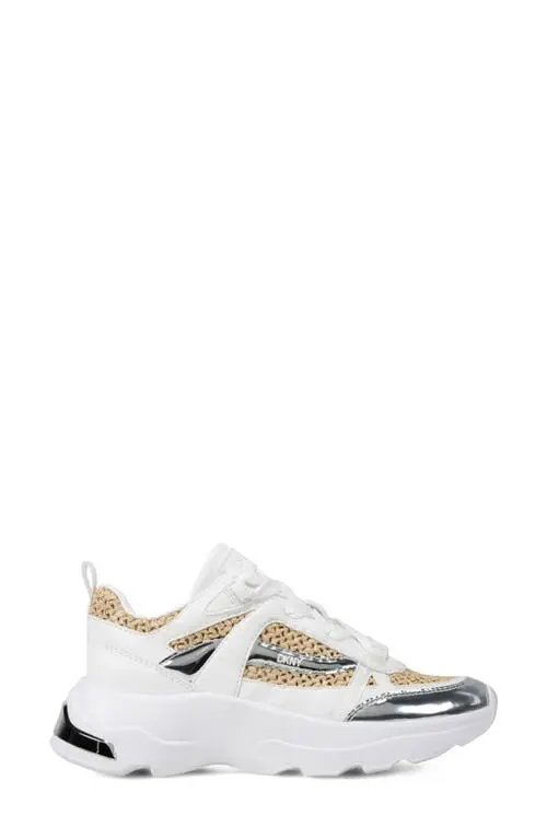 Dkny Juna Wedge Sneaker - Natural/white
