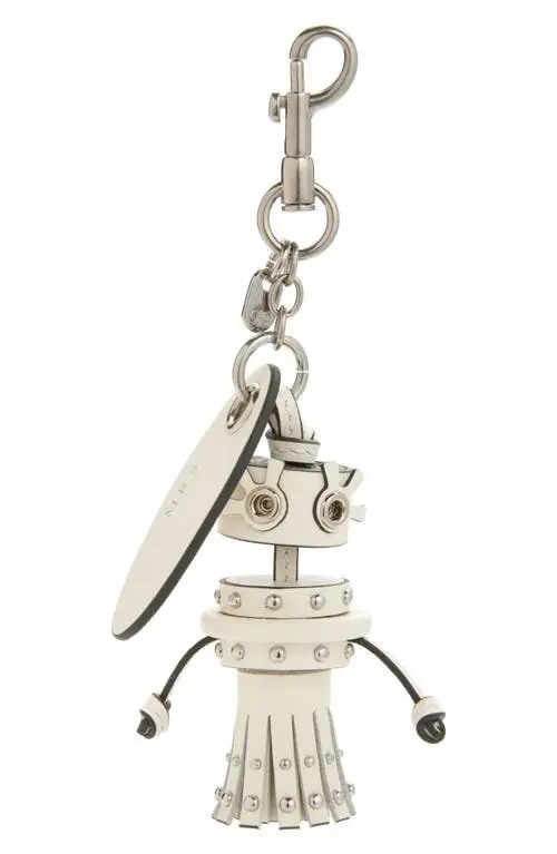 ANYA HINDMARCH Bride Leather Bag Charm - Ivory