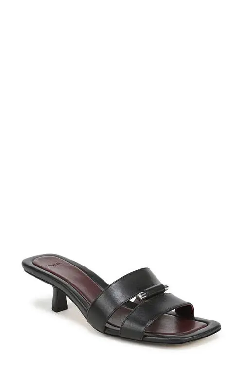 Vince Piper Kitten Heel Sandal - Black
