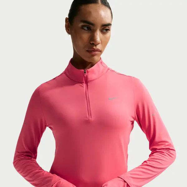 Nike Swift Dri-fit Uv 1/4-zip Running Top - Pink