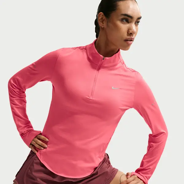Nike Swift Dri-fit Uv 1/4-zip Running Top - Pink